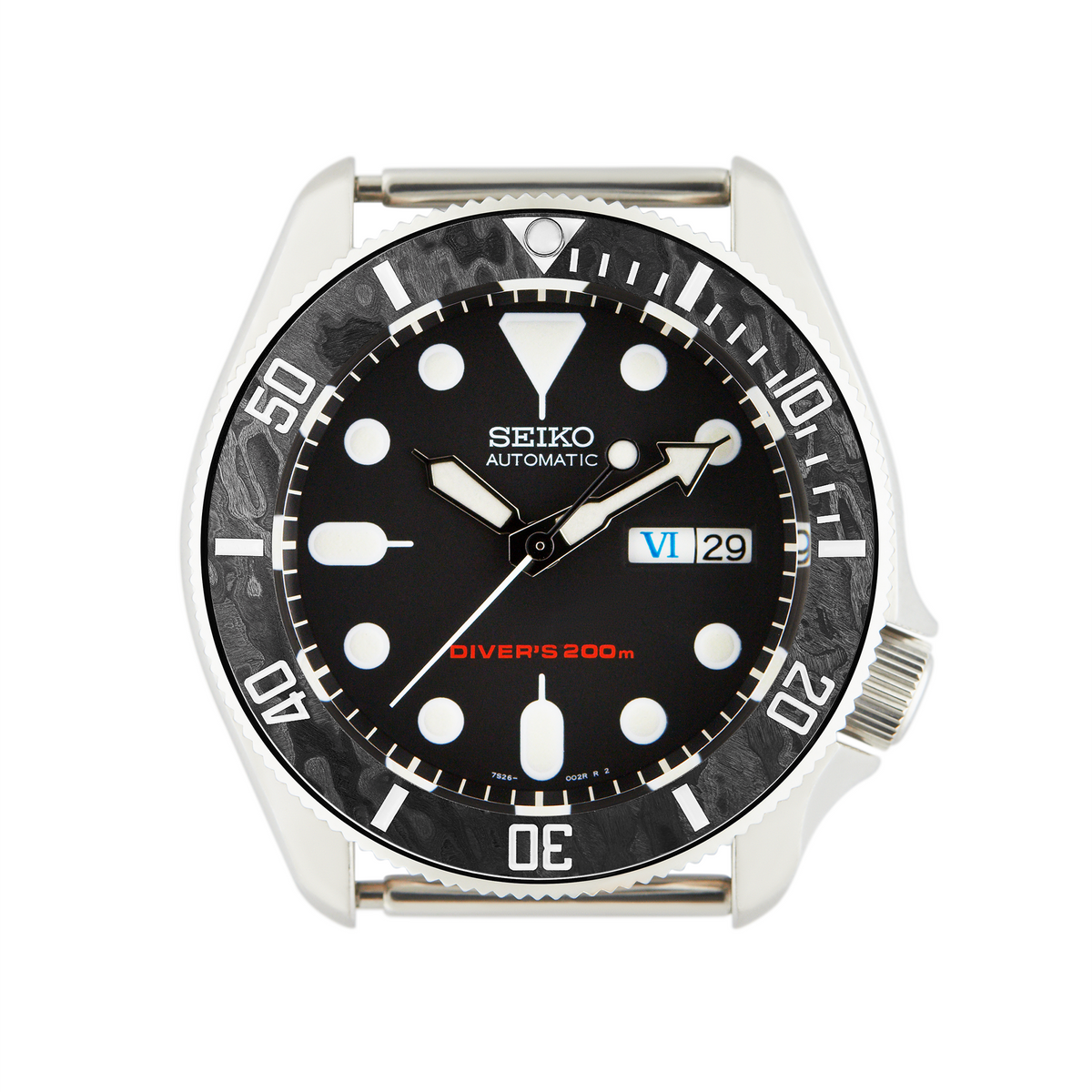 SKX007/SRPD Forged Carbon Bezel Insert: Sub Style Black – namokiMODS