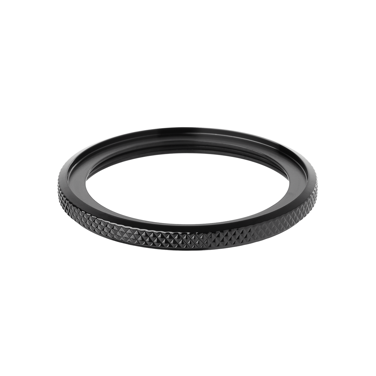 SKX007/SRPD Knurled Bezel: Polished Black Finish | namokiMODS