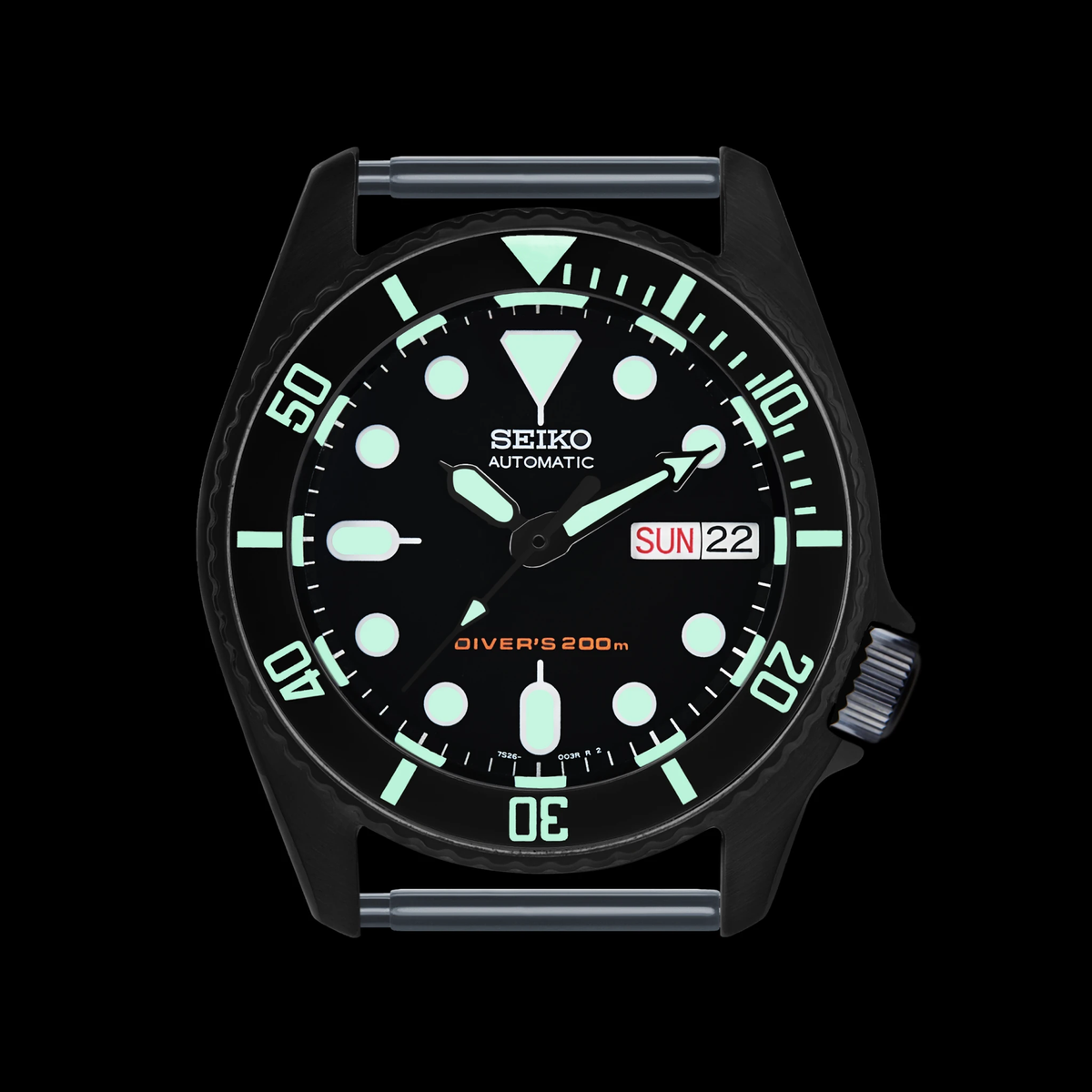 SKX013 Lumed Ceramic Bezel Insert: Sub style Black/White | namokiMODS